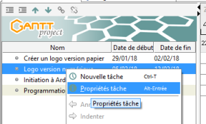 Comment indiquer l'avancement des tâches ? [GanttProject ]